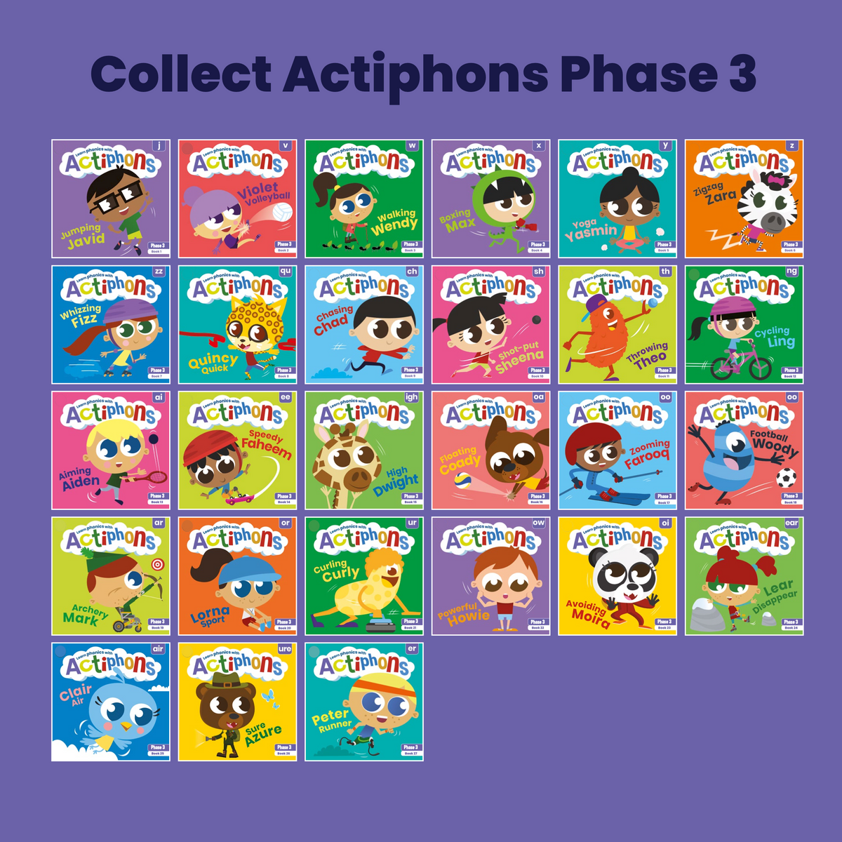 Learn Phonics with Actiphons: PHASE 3 READING ebook COLLECTION