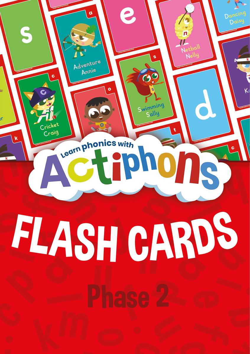Learn Phonics- Get active with ACTIPHONS: Phase 2 Flash Cards – Actiphons