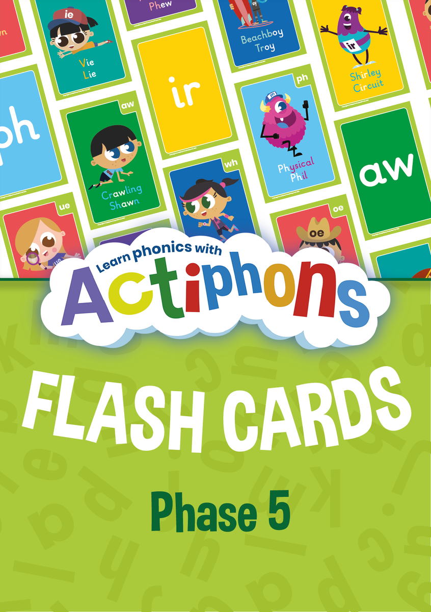 Learn Phonics- Get active with ACTIPHONS: Phase 5 Flash Cards – Actiphons